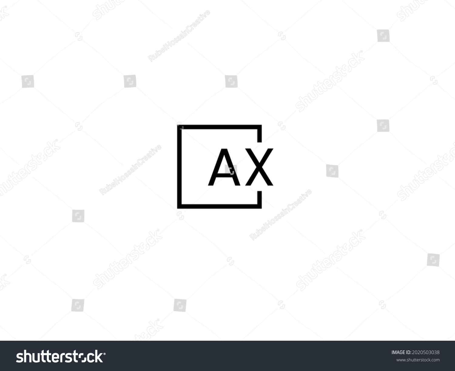 Ax Letter Initial Logo Design Vector Stock Vector (Royalty Free ...