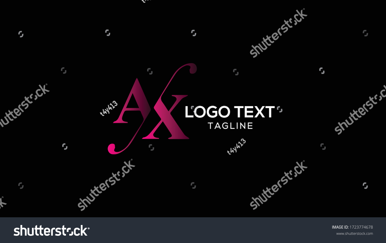 Ax Letter Logo Design Template Vector Stock Vector (Royalty Free ...