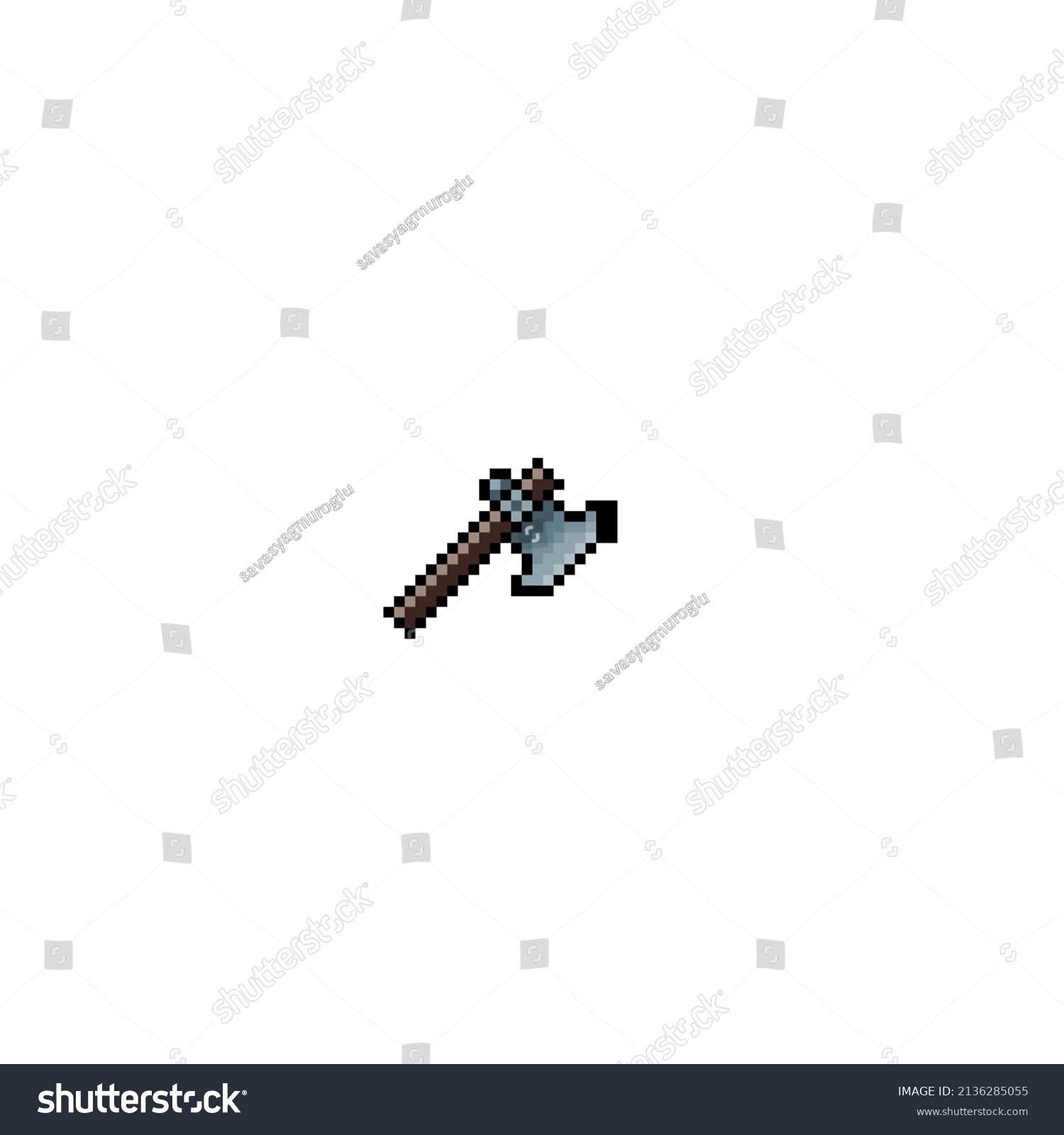 Ax Pixel Art Vector Illustration Ax Stock Vector (Royalty Free ...