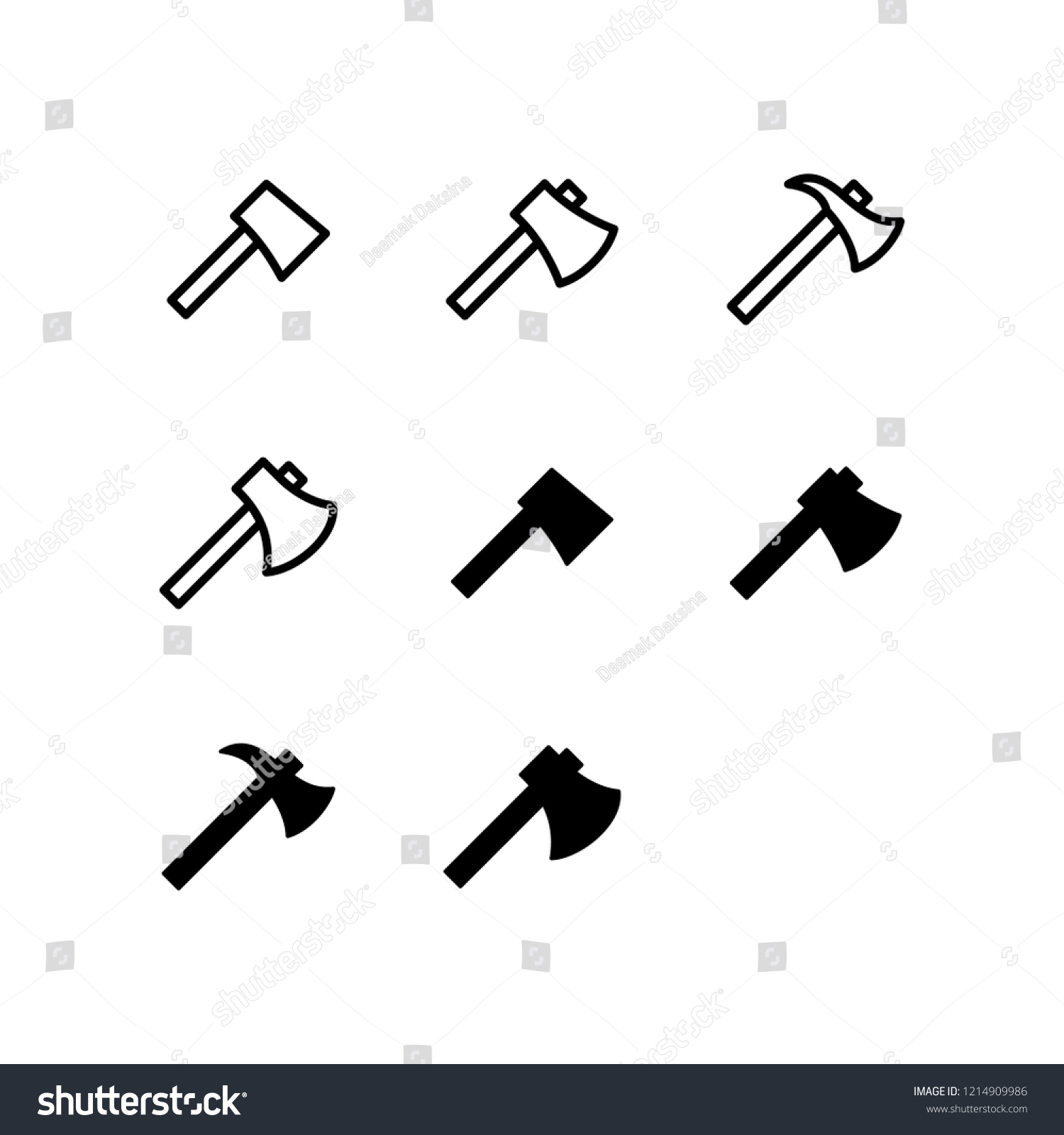 Axe Icon Logo Vector Symbol Stock Vector (Royalty Free) 1214909986 ...