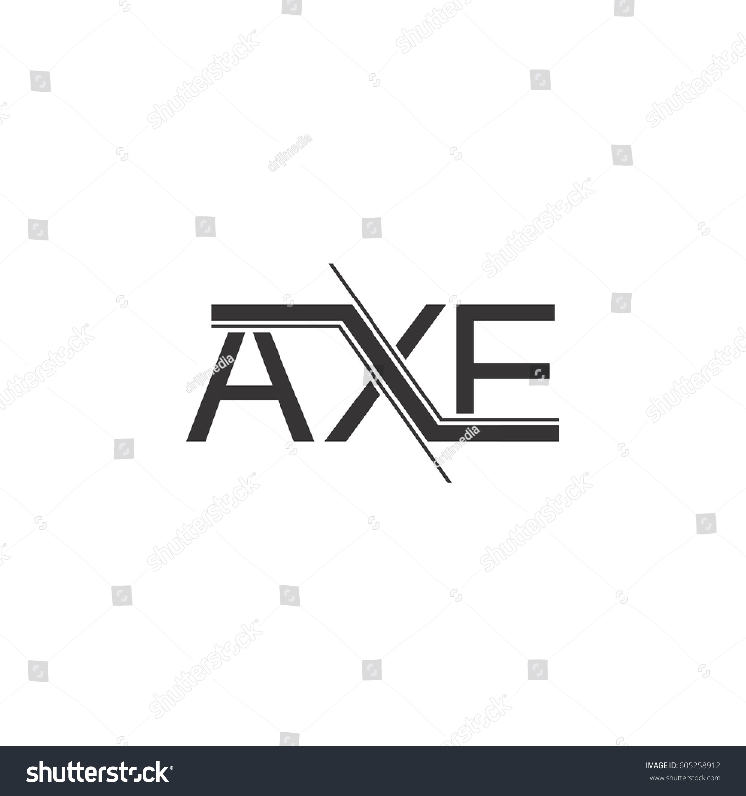 Axe Logo Letter Design Stock Vector (Royalty Free) 605258912