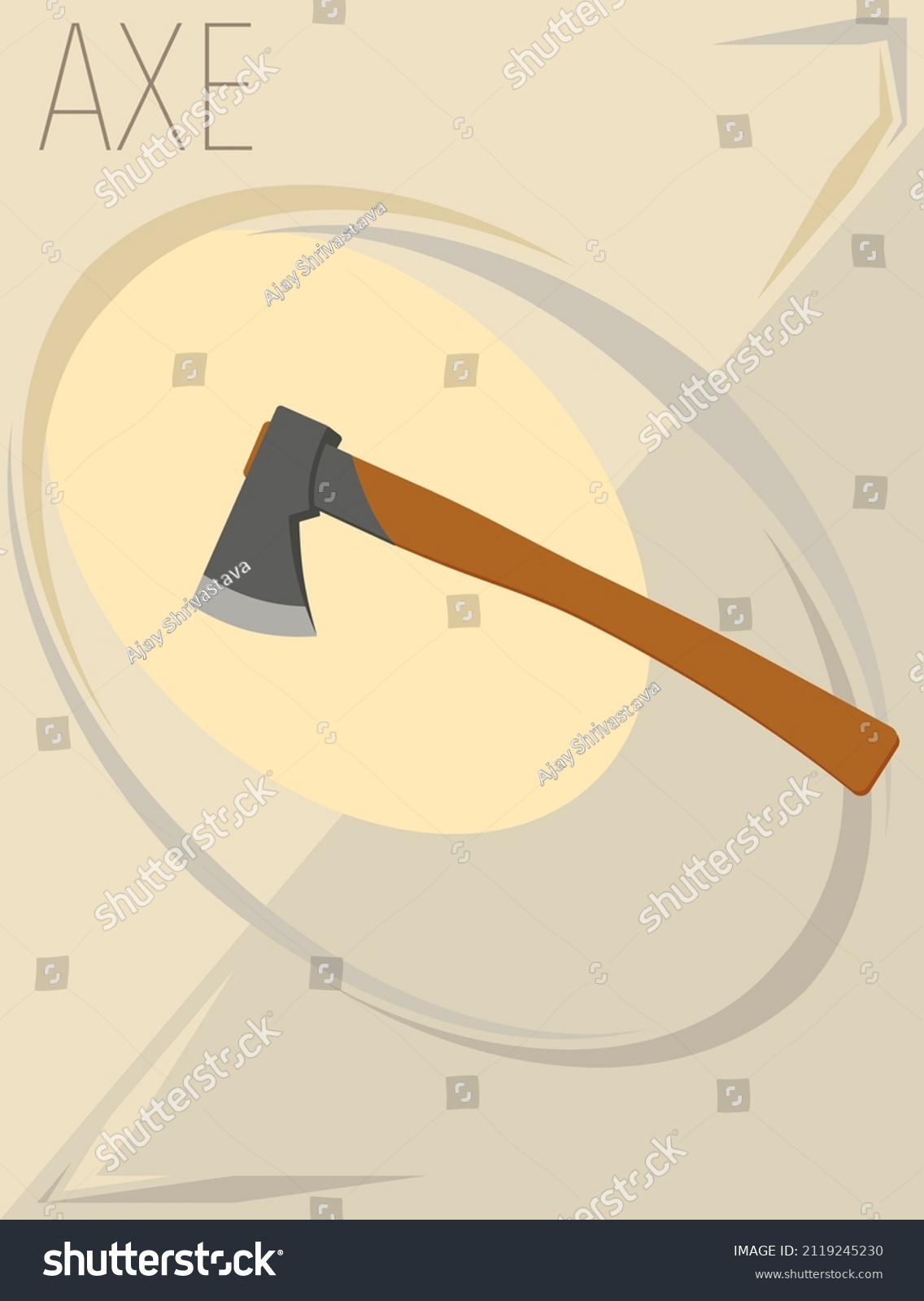 Axe Minimal Design Creative Vector Art Stock Vector (Royalty Free ...