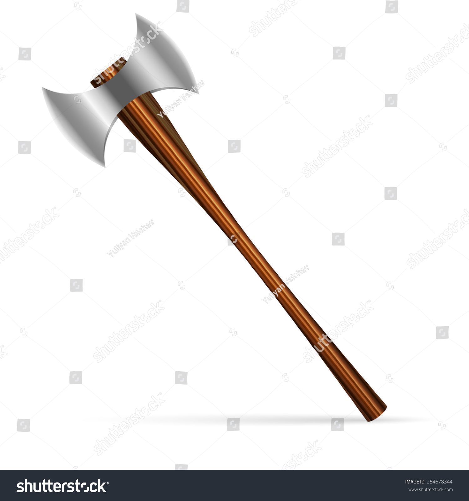 Axe On White Background Vector Illustration Stock Vector 254678344 ...