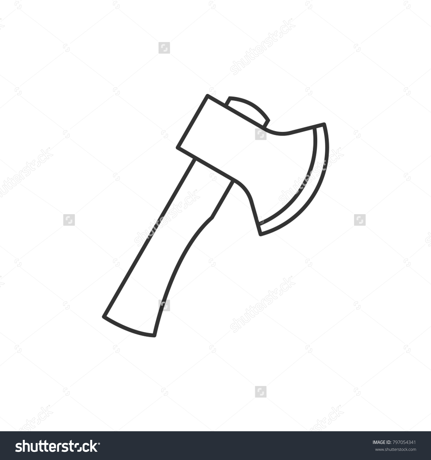 Axe Outline Icon Stock Vector (Royalty Free) 797054341