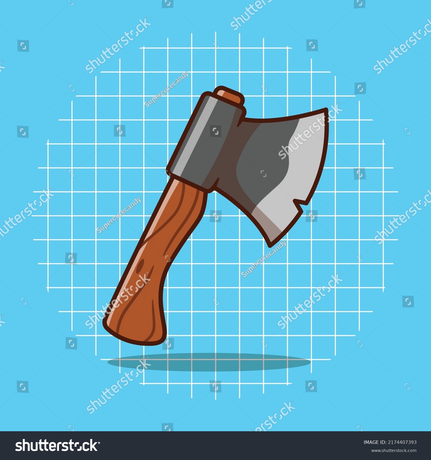 Axe Vector Illustration Cartoon Style Stock Vector (Royalty Free ...