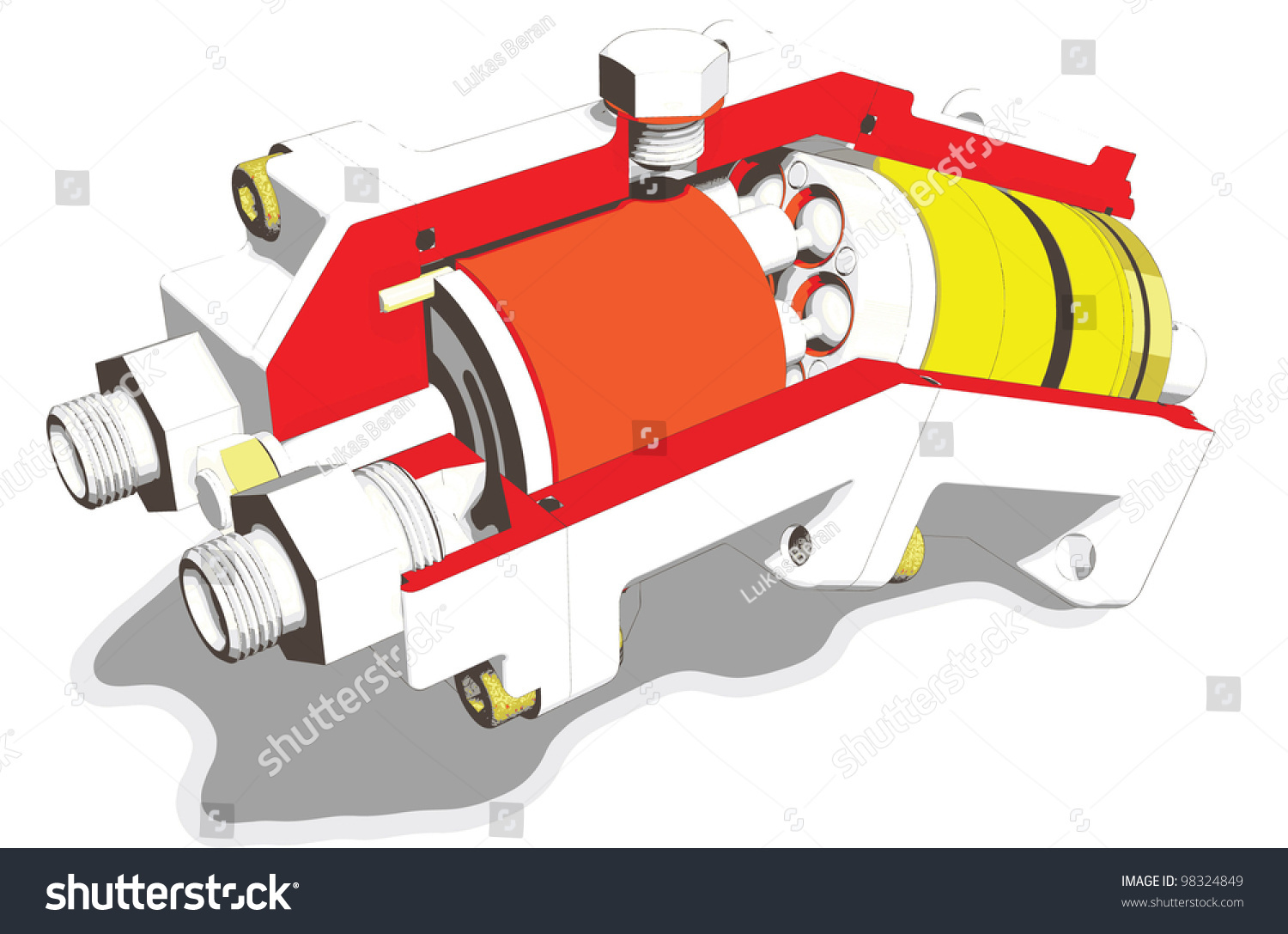 Axial Hydraulic Pumpvector Image: เวกเตอร์สต็อก (ปลอดค่าลิขสิทธิ์ ...