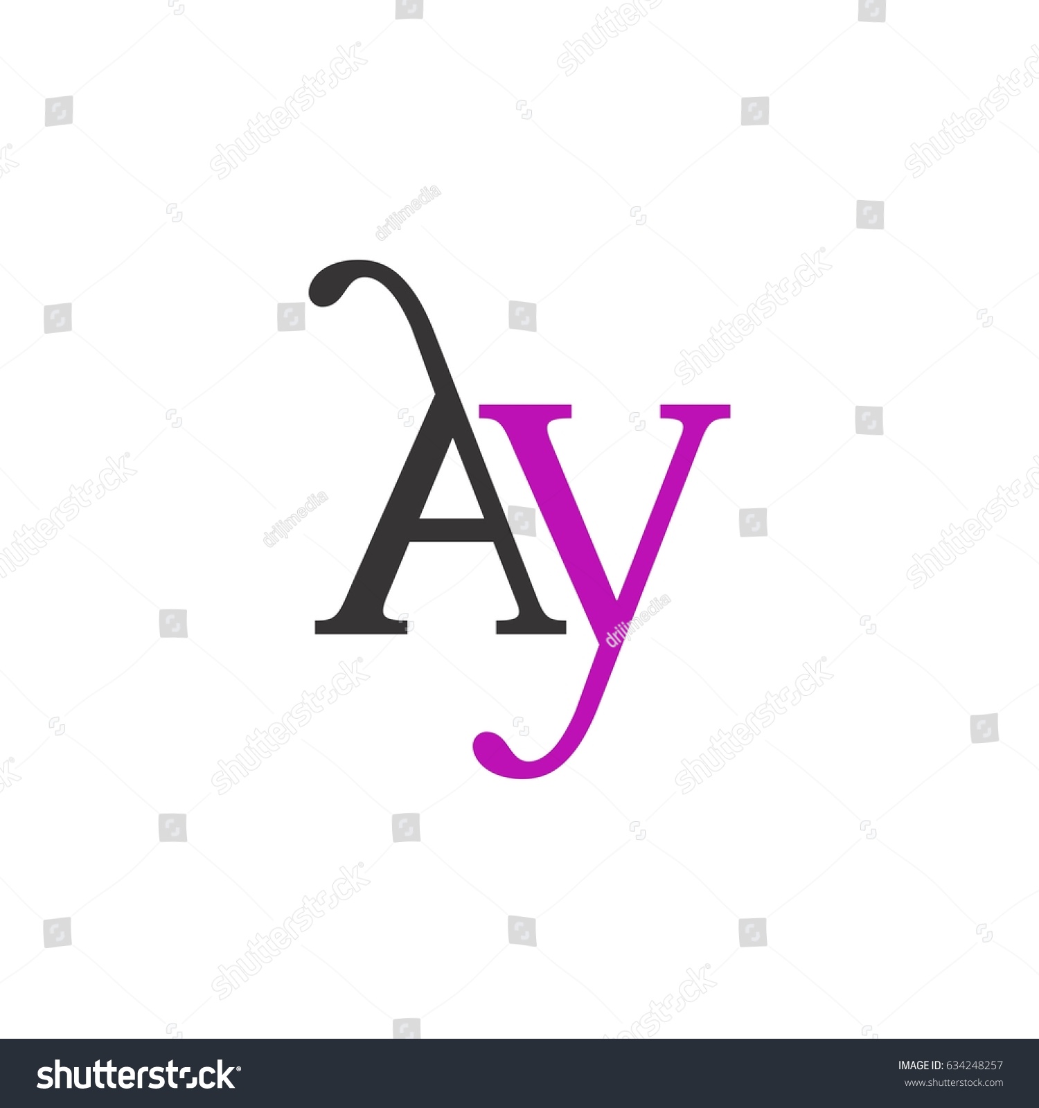 Ay Logo Letter Design Vector Stock Vector (Royalty Free) 634248257 ...