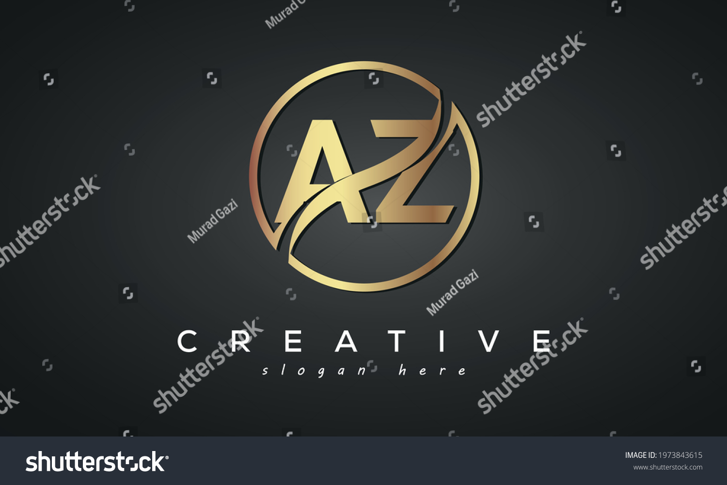 Az Creative Luxury Logo Design Stock Vector (Royalty Free) 1973843615 ...