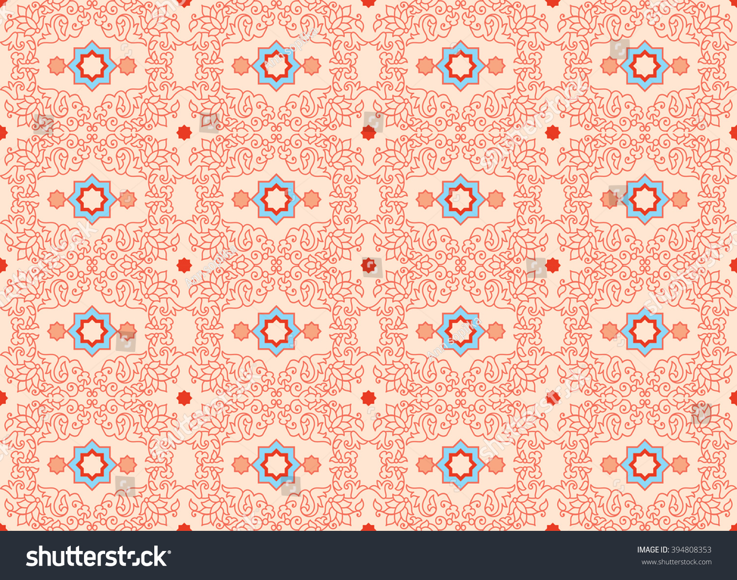 Azerbaijan Traditional Seamless Pattern Vector Wallpaper Stock Vector ...