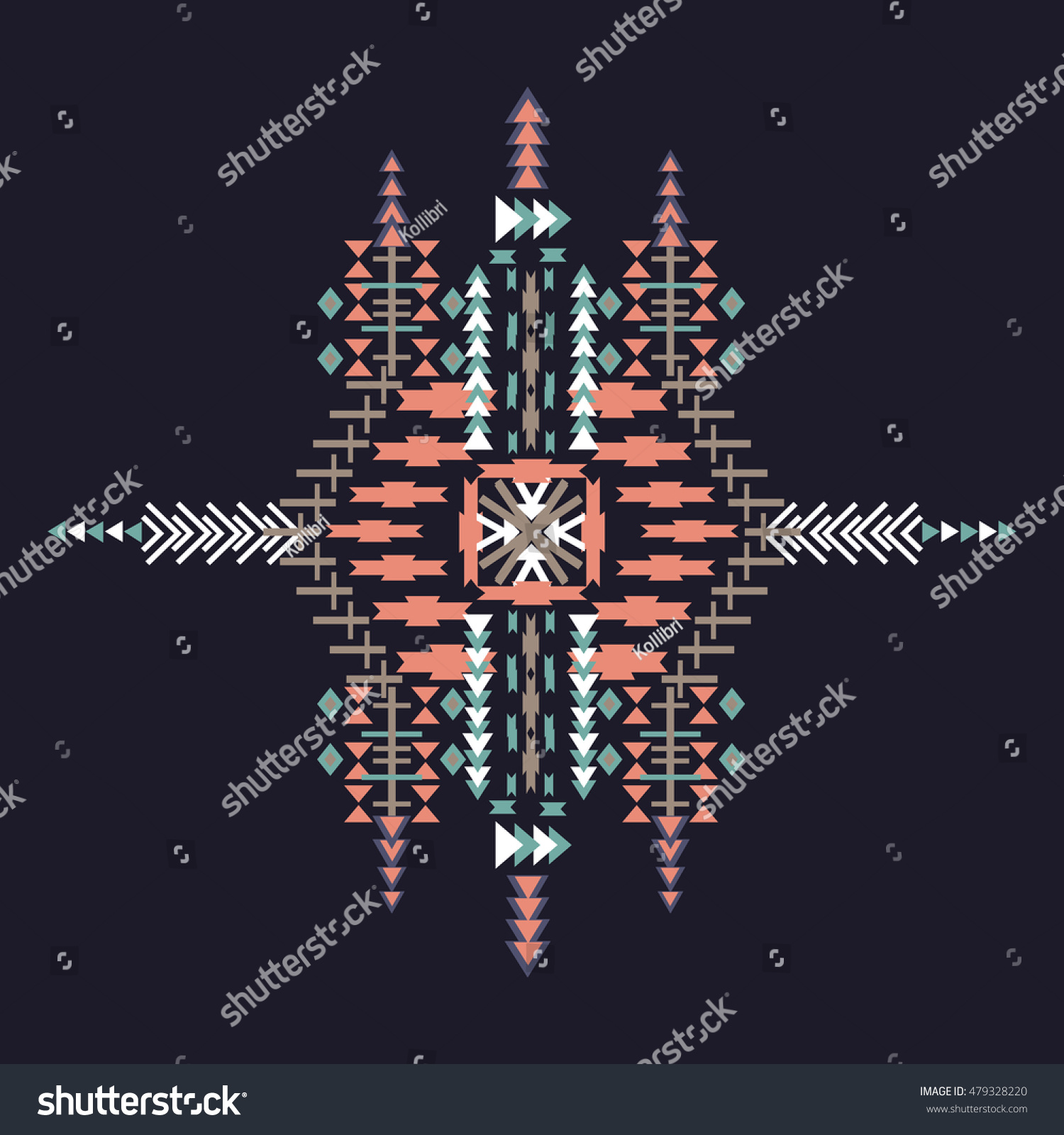 Aztec Decor Elements Tribal Elements Design Stock Vector (Royalty Free ...
