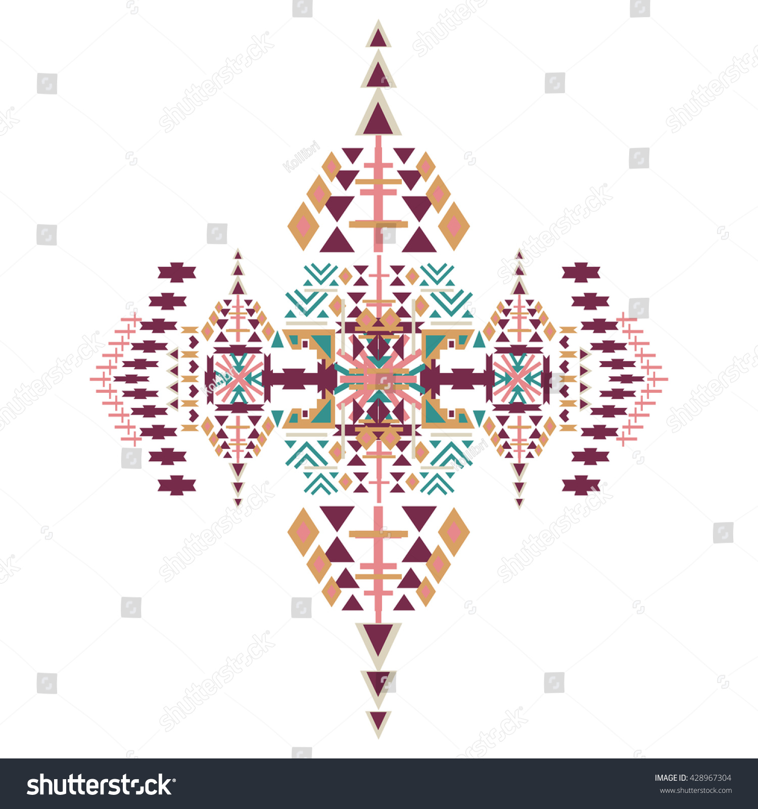 Aztec Decor Elements Tribal Elements Design Stock Vector (Royalty Free ...