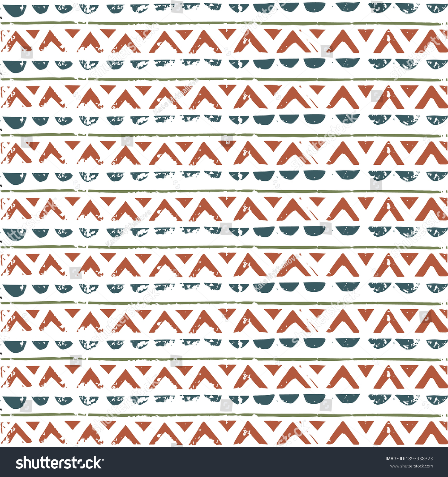 Aztec Vector Pattern Green Blue Orange Stock Vector (Royalty Free ...