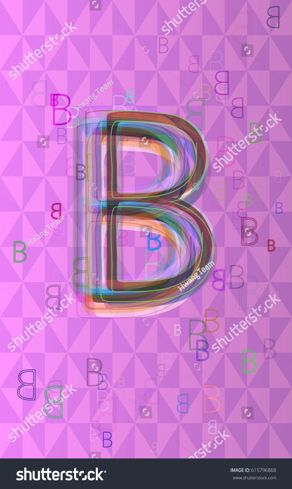 B Alphabet Icon Texture 스톡 벡터(로열티 프리) 615796868 | Shutterstock