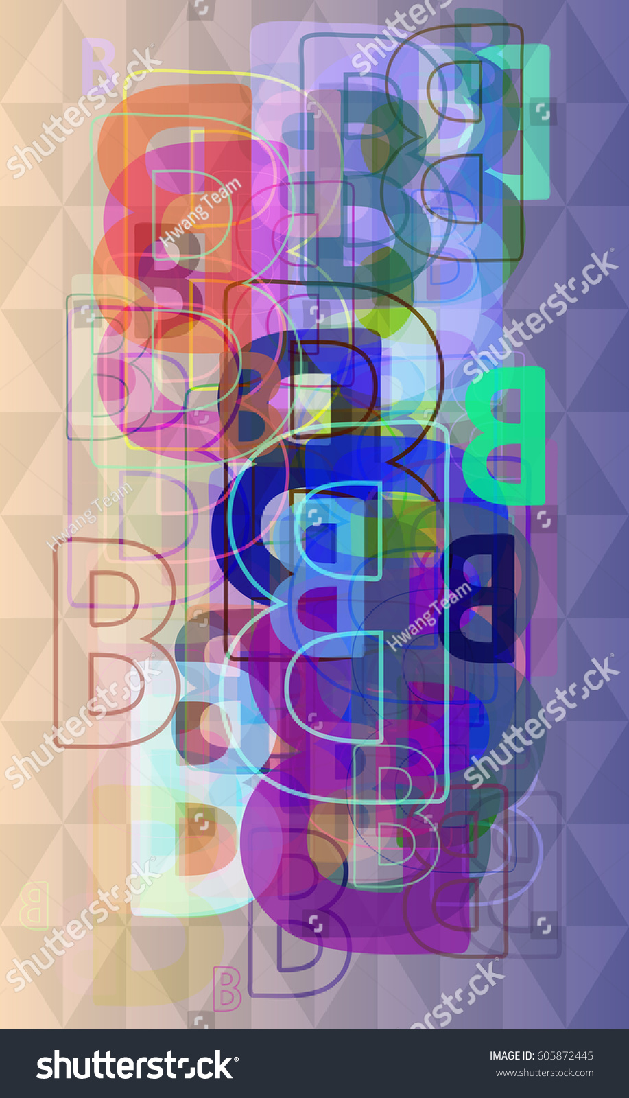 B Alphabet Template Design Stock Vector (Royalty Free) 605872445