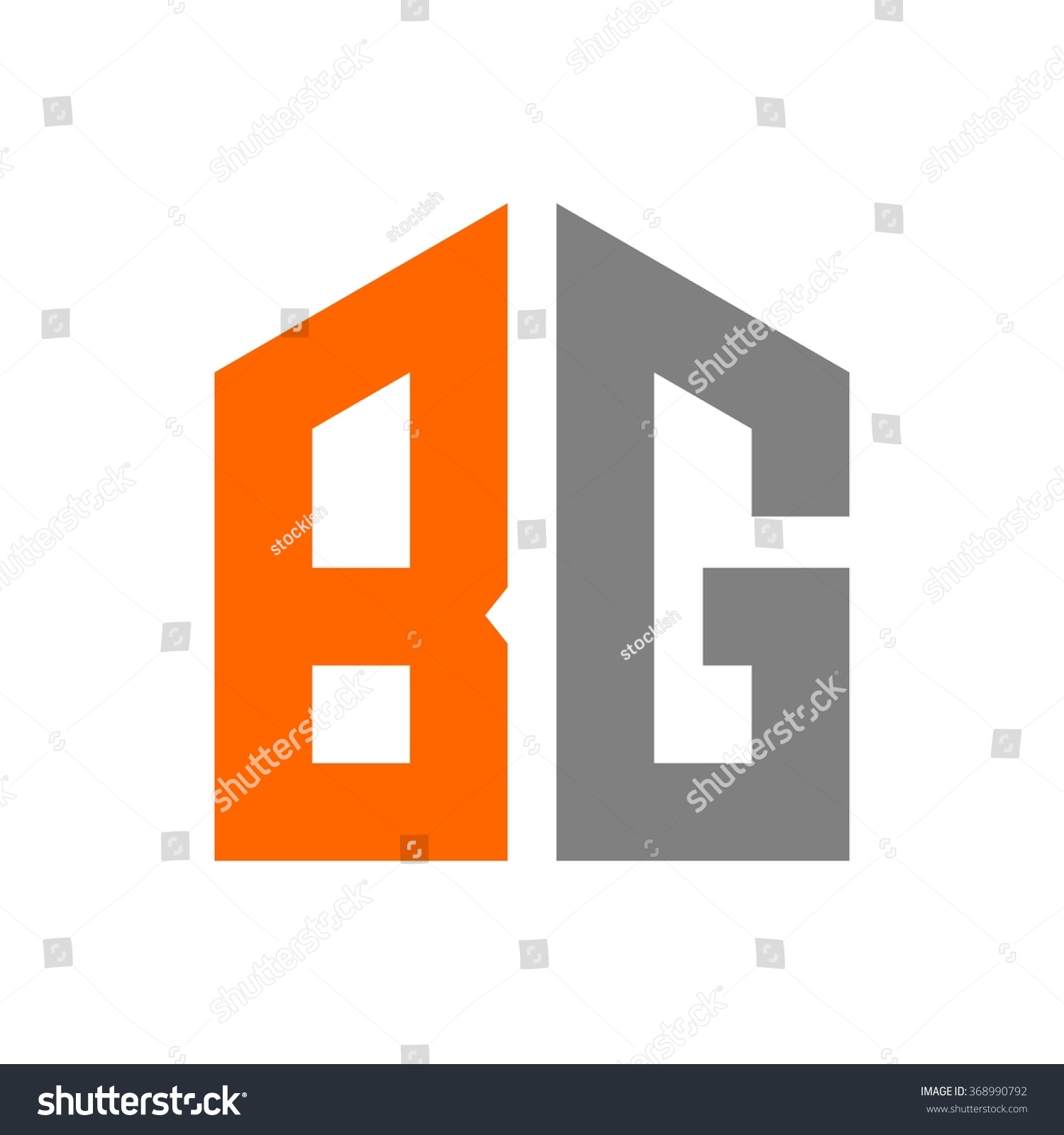 B G Logo Vector Stock Vector (Royalty Free) 368990792