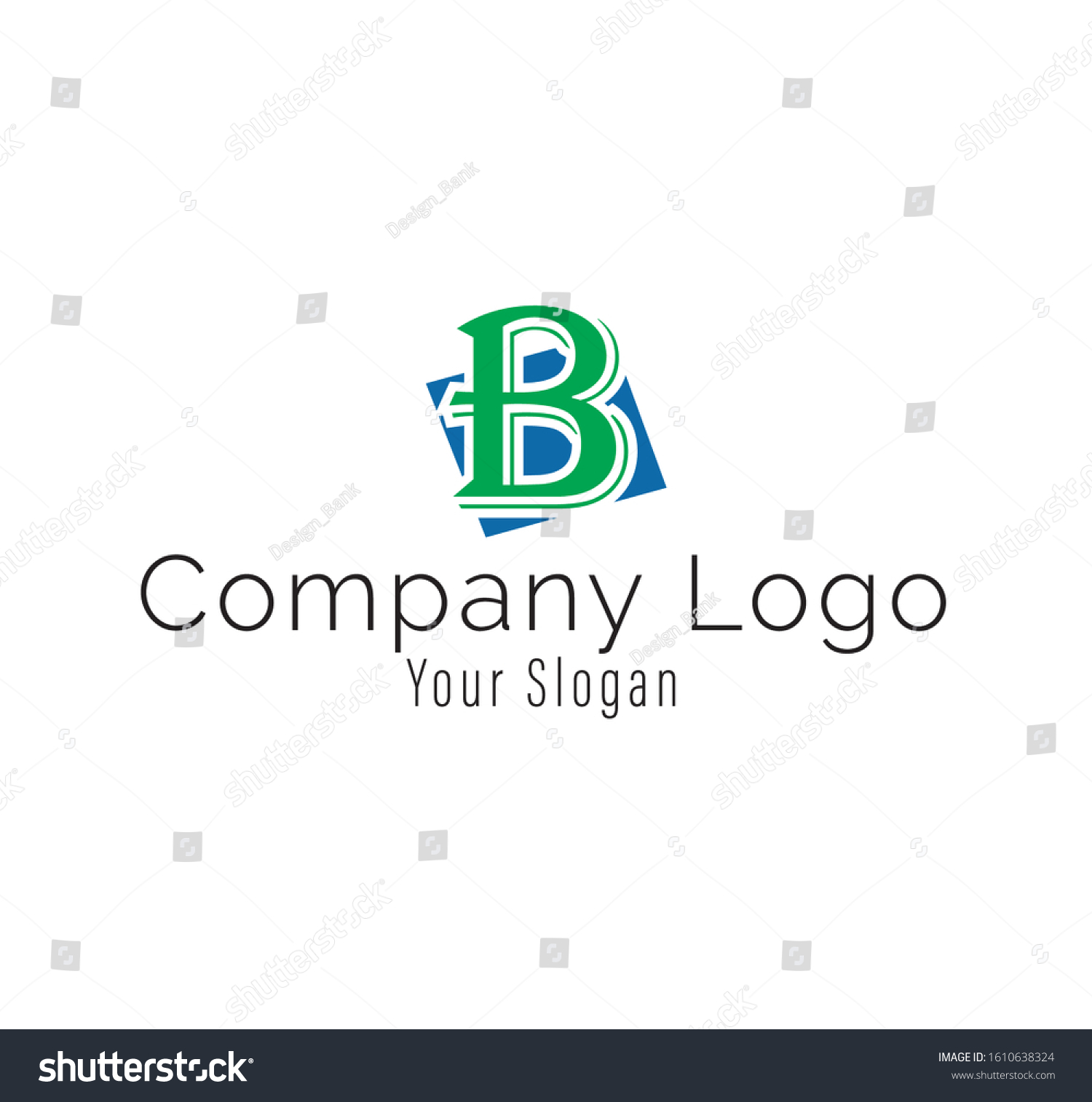 B Company Logo Design Template Vector Stock Vector (Royalty Free ...