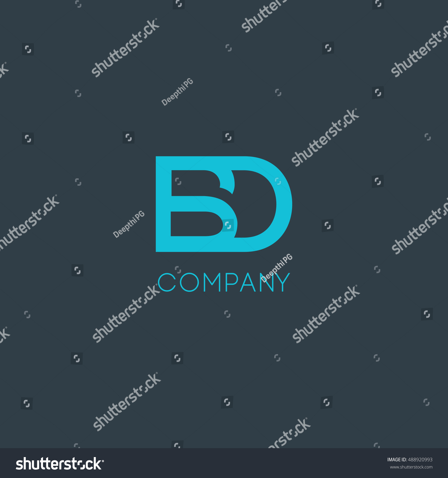 B D Letter Logo Design Stock Vector (Royalty Free) 488920993 | Shutterstock