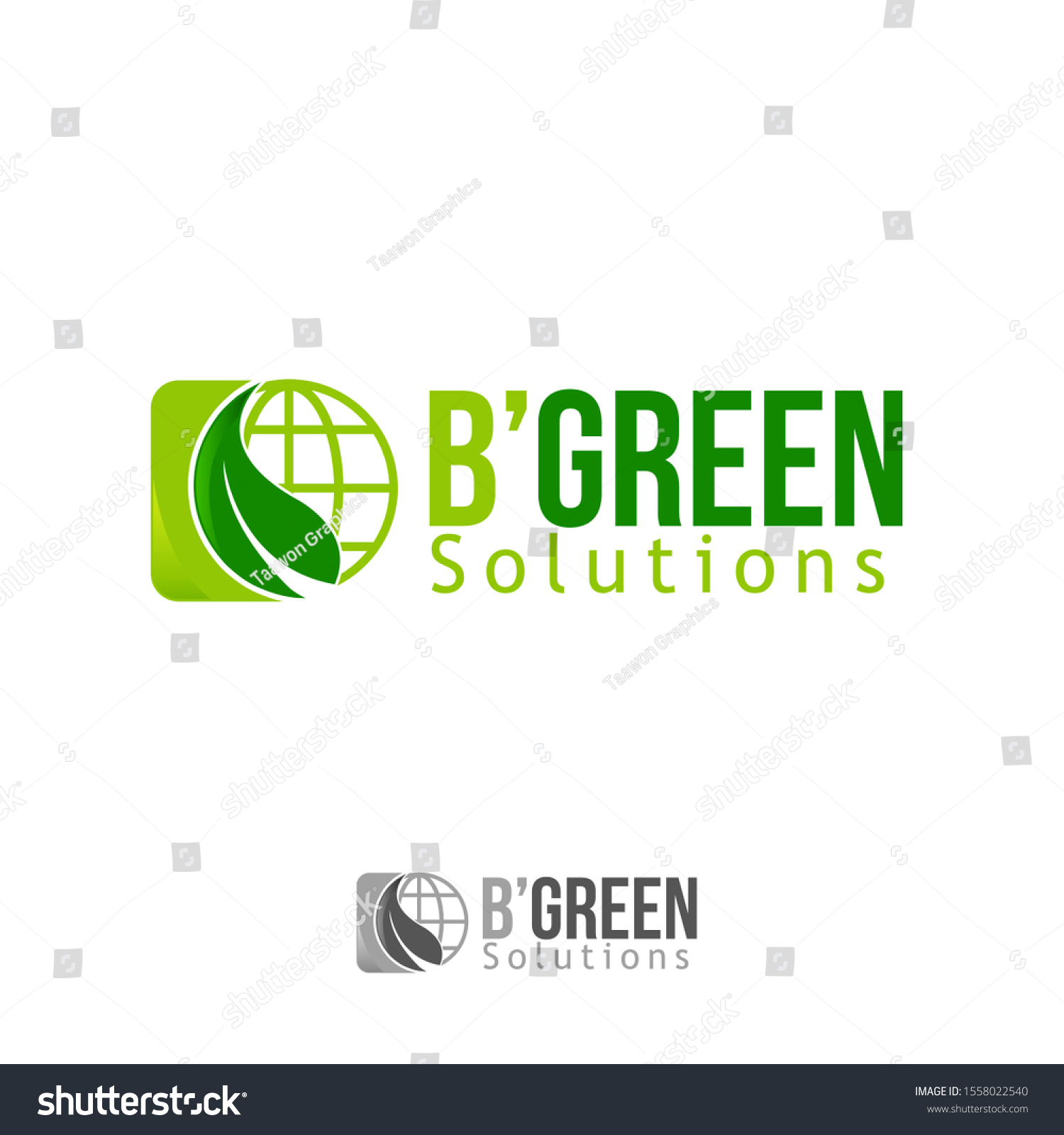 Bgreen Solution Product Logo Design Vector Stock Vector (Royalty Free ...
