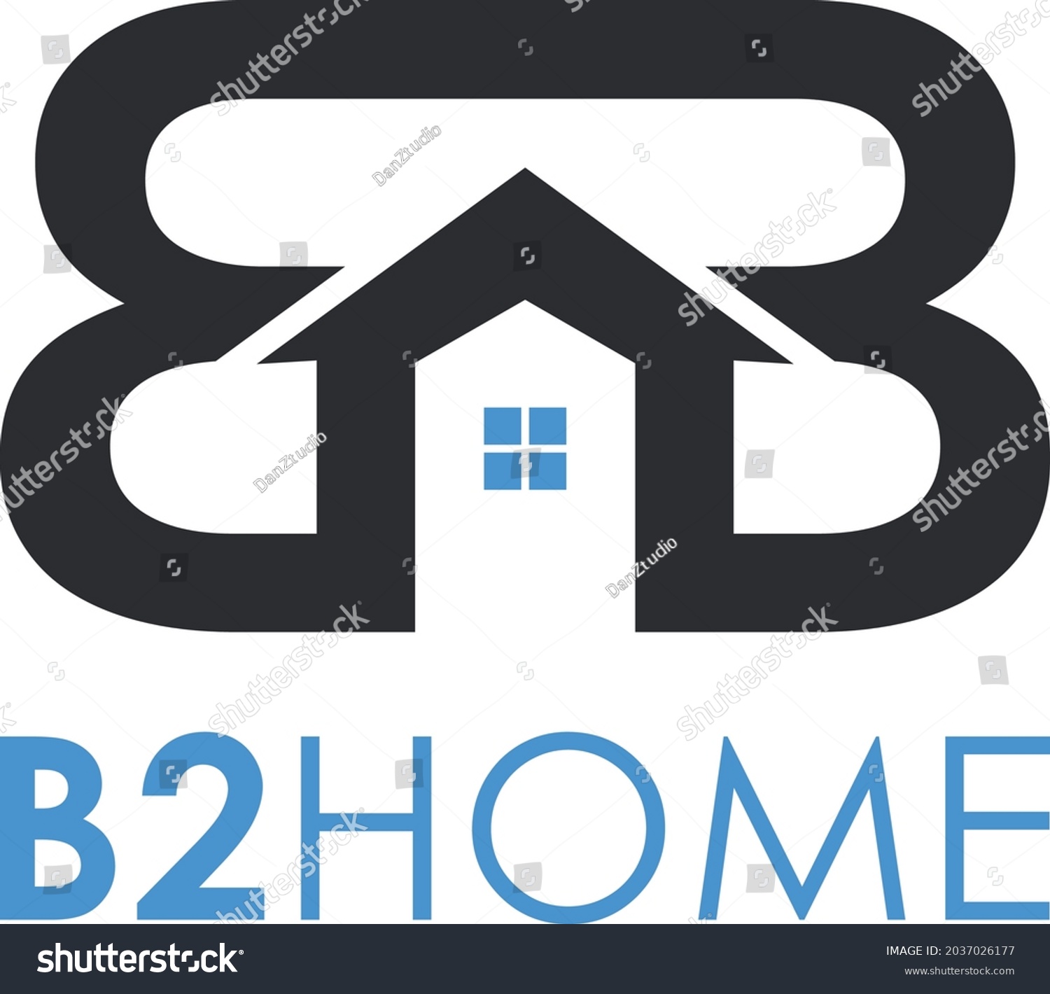 B Home Logo Vector Icon Stock Vector (Royalty Free) 2037026177 ...