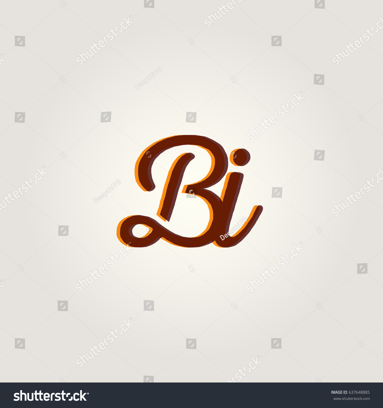 B Running Letter Joint Logo Design Stock Vector (Royalty Free ...