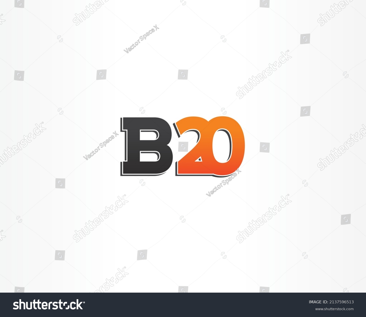 B20 Initial Letter Concept Logo Stock Vector (Royalty Free) 2137596513 ...