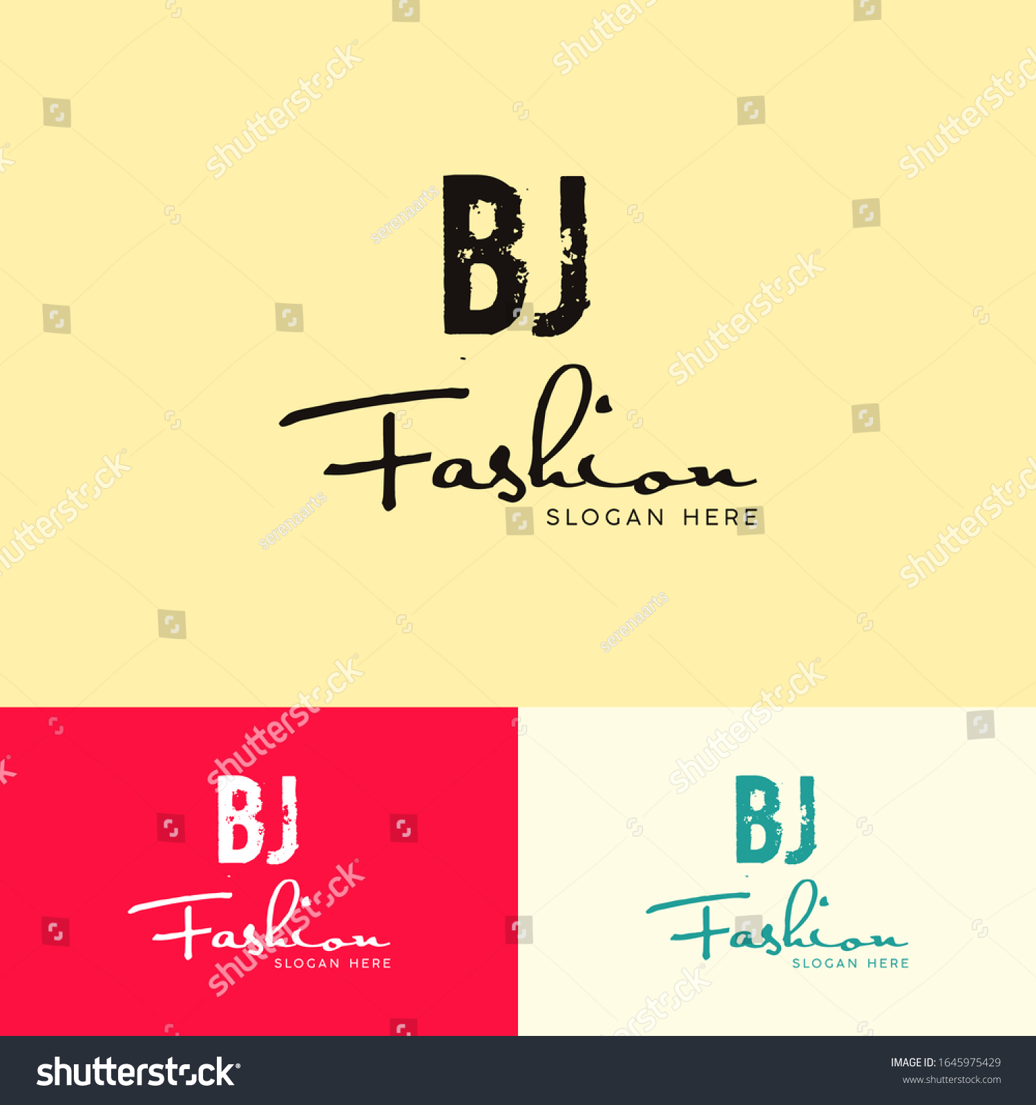 B J Bj Initial Logo Template Stock Vector (Royalty Free) 1645975429 ...