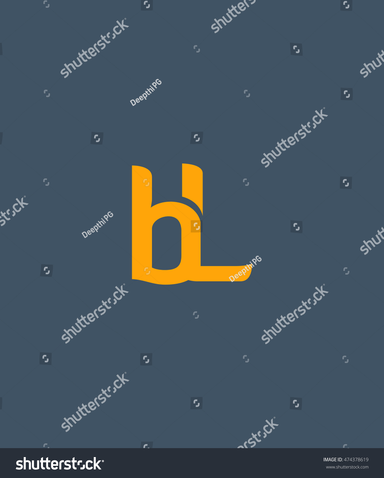 B L Letter Logo Vector Stock Vector (Royalty Free) 474378619 | Shutterstock