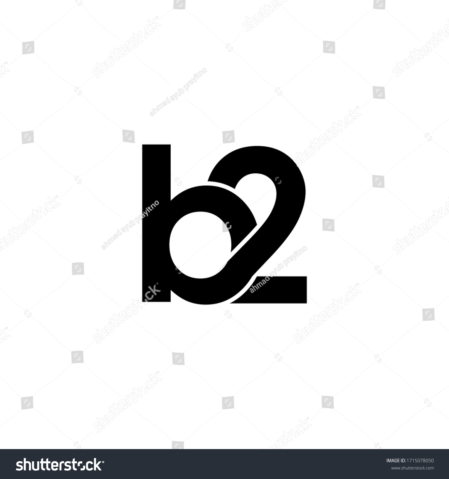 B2 Letter Original Monogram Logo Design Stock Vector (Royalty Free ...