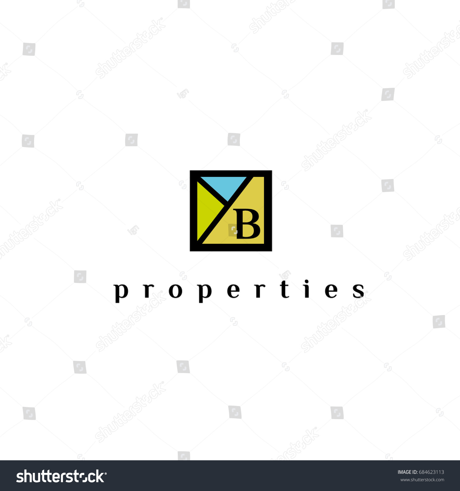 B Letter Properties Vector Logo Stock Vector (Royalty Free) 684623113 ...