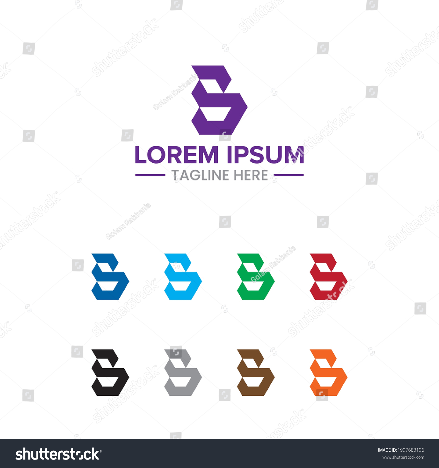B Letter S Letter Logo Stock Vector (Royalty Free) 1997683196 ...