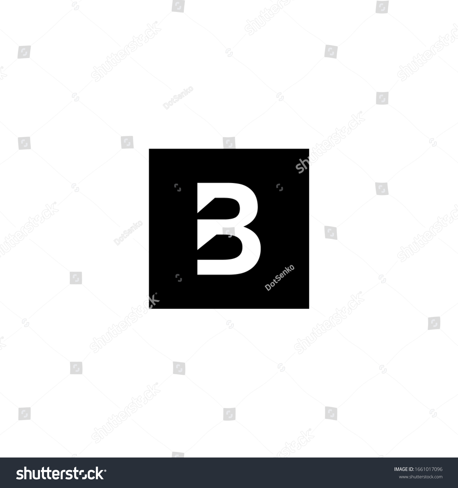 B Logo Vector Icon Download Template Stock Vector (Royalty Free) 1661017096