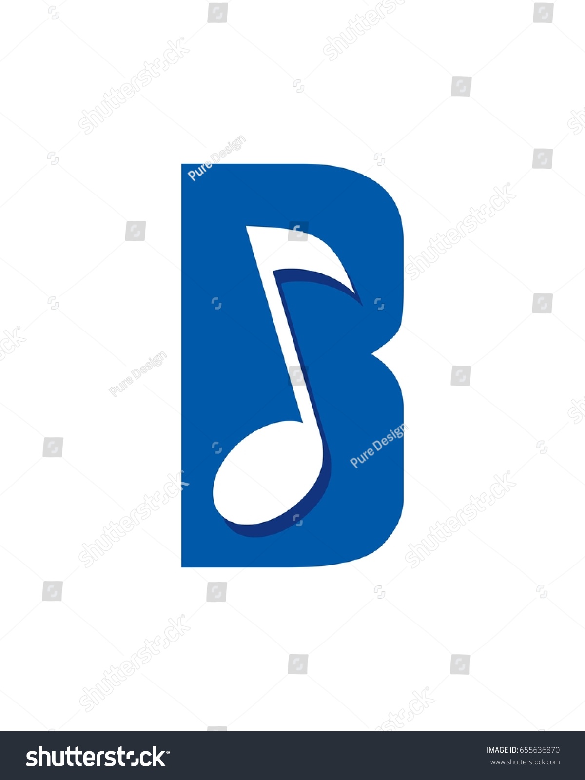 B Music Logo Stock Vector (Royalty Free) 655636870 | Shutterstock