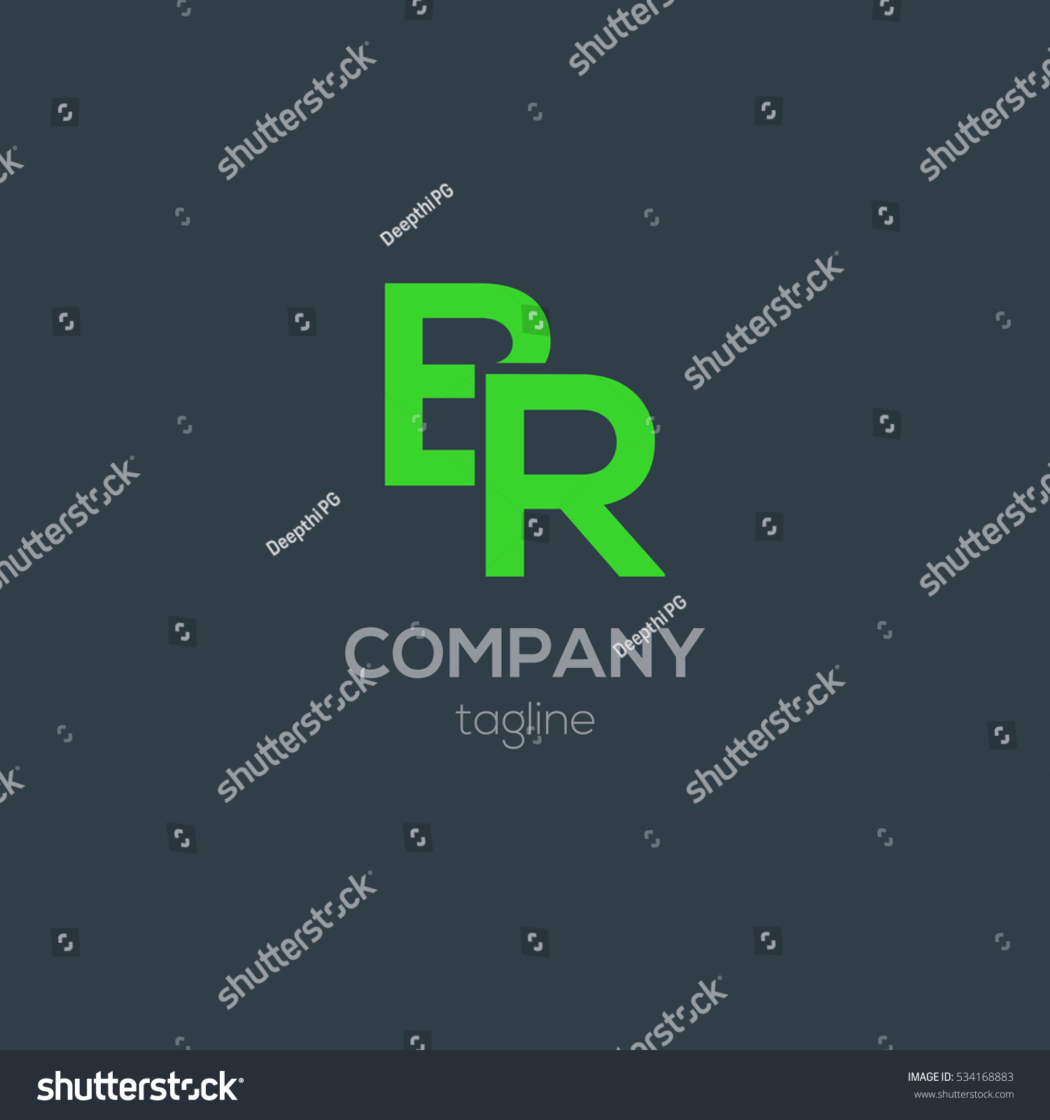 B R Letter Logo Design Vector Stock Vector (Royalty Free) 534168883 ...