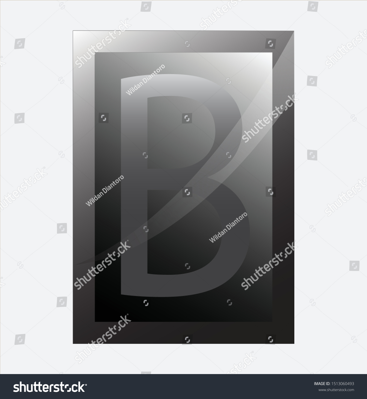 Bshaped Logo Design White Background: vector de stock (libre de ...