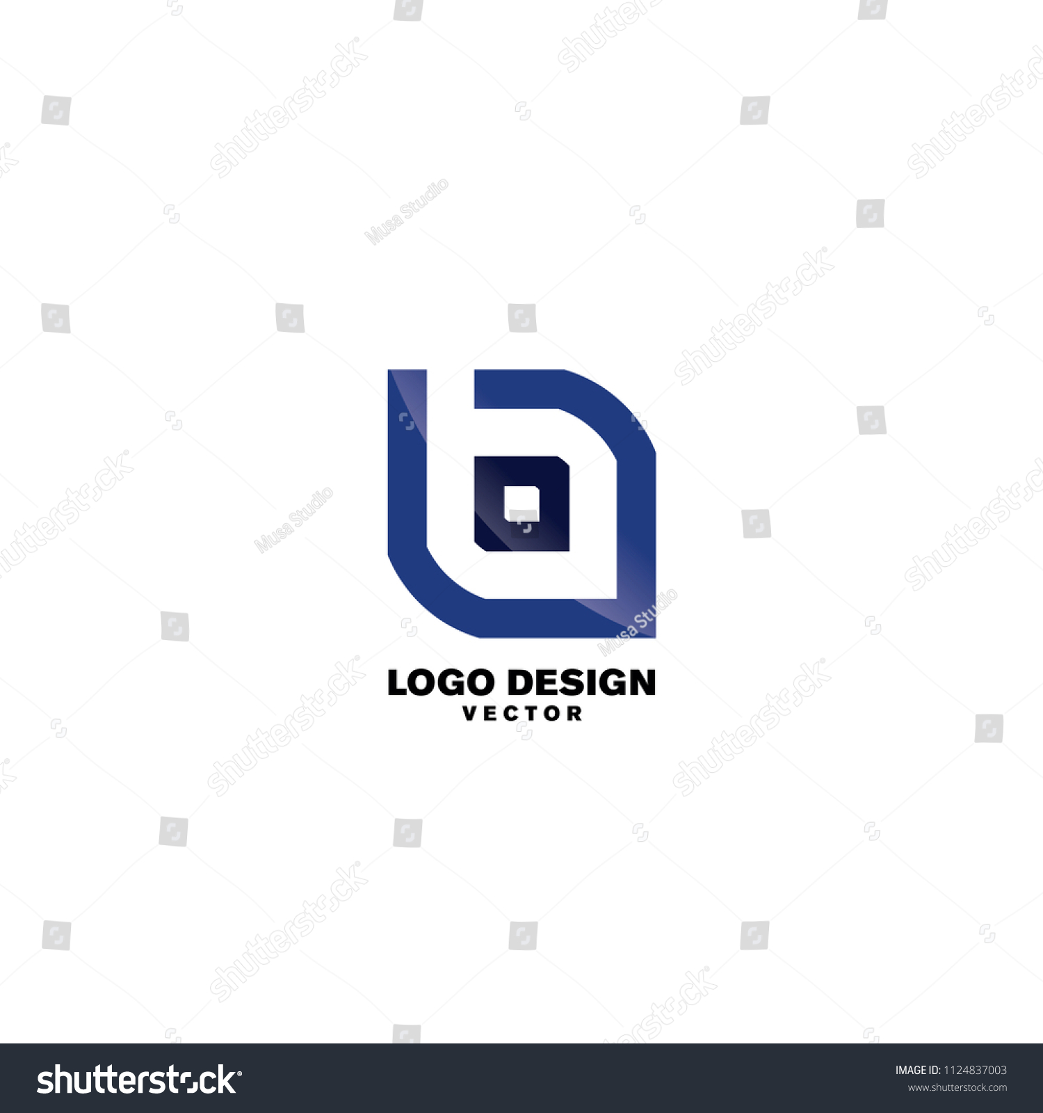 B Symbol Logo Template Vector Stock Vector (Royalty Free) 1124837003 ...