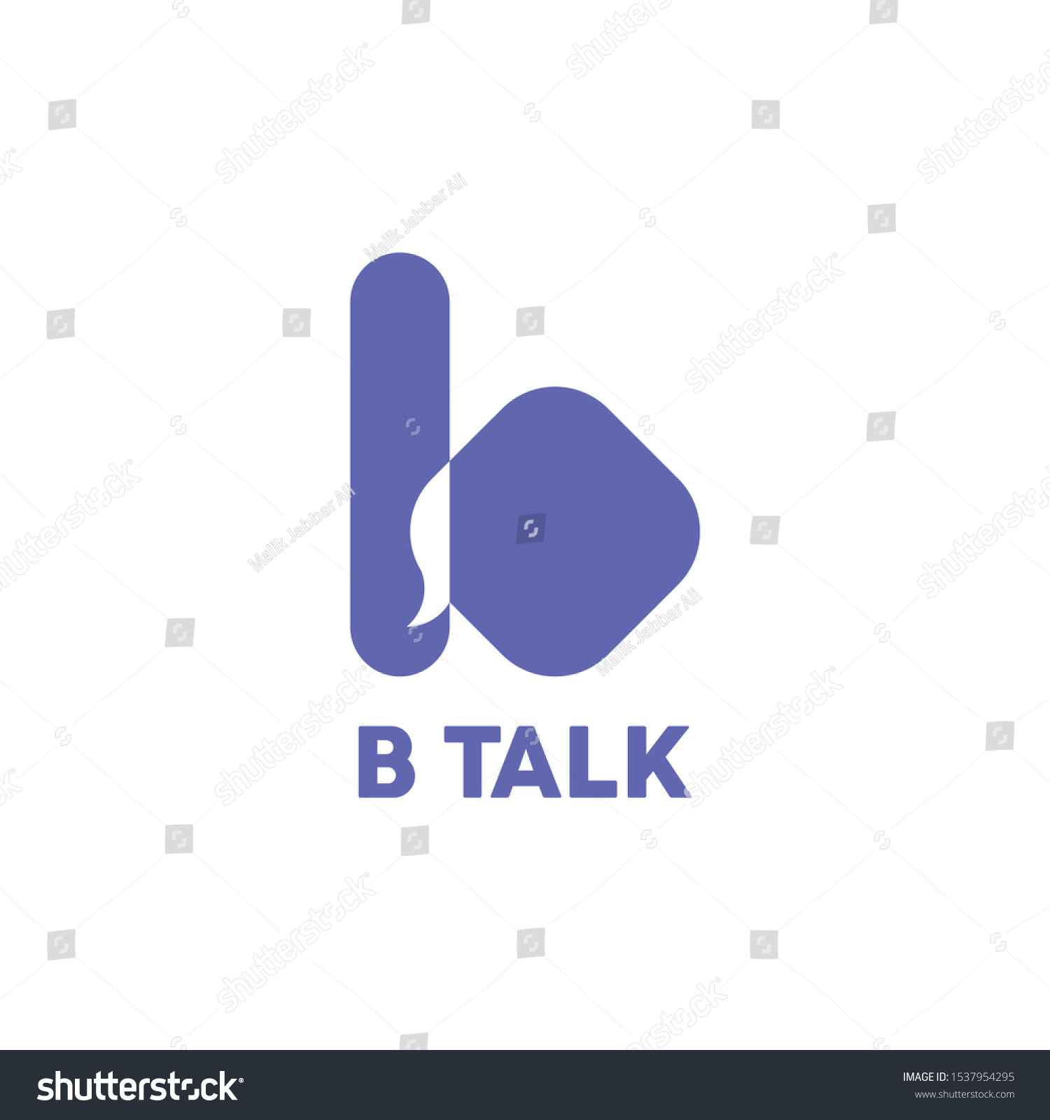 B Talk Monogram Logo Template Stock Vector (Royalty Free) 1537954295