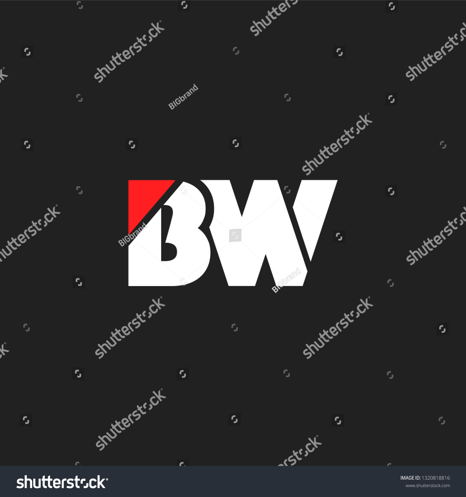 B W Letters Joint Logo Icon Stock Vector (Royalty Free) 1320818816 ...