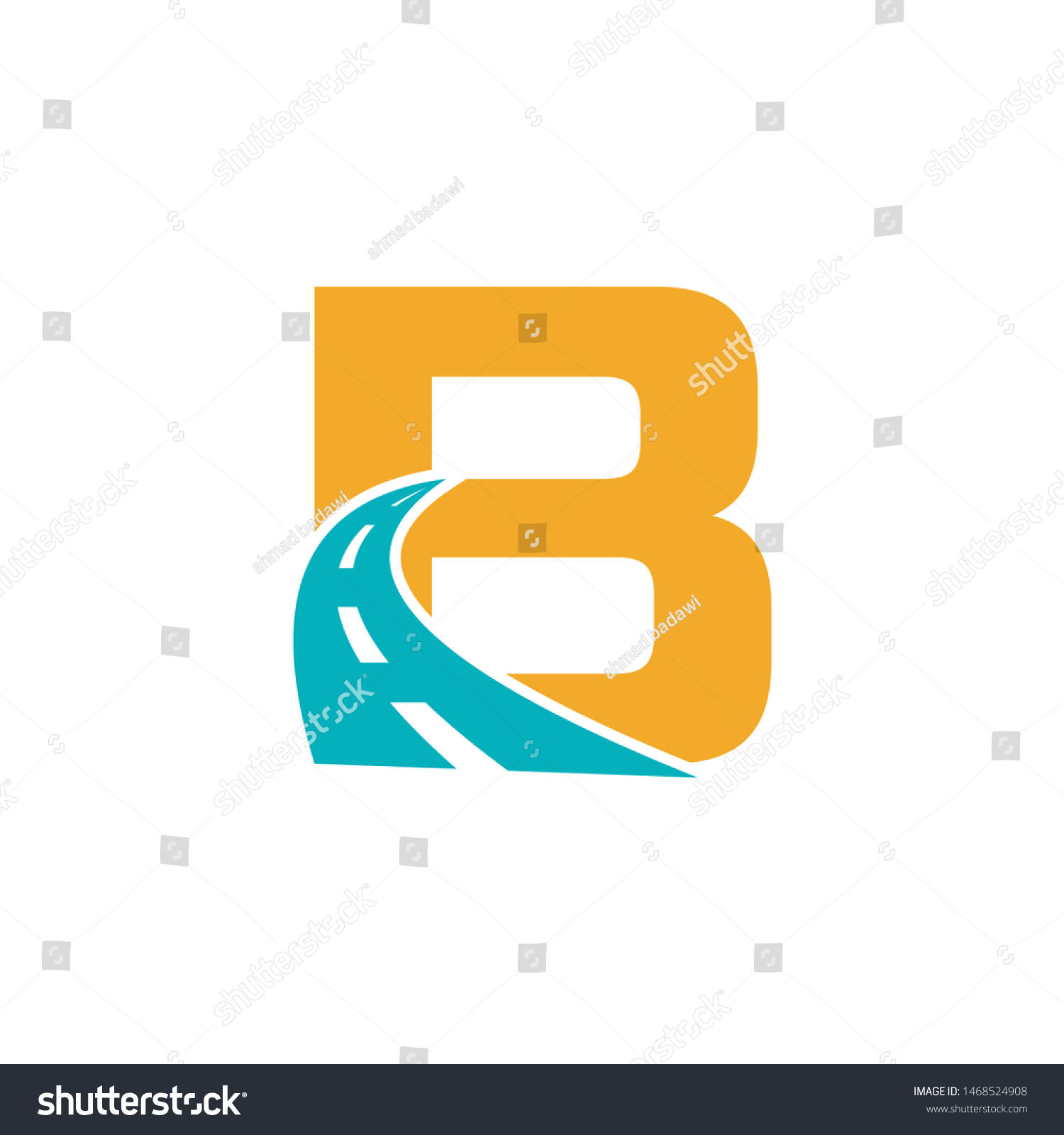 B Way Logo Vector Design Graphic Stock Vector (Royalty Free) 1468524908 ...