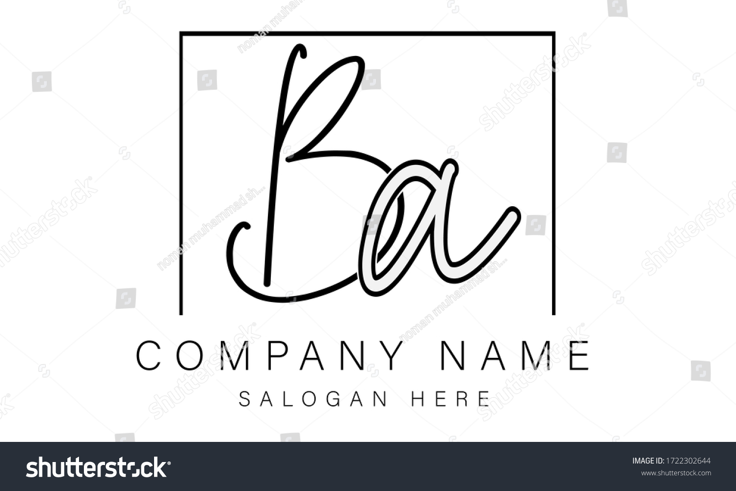 Ba Logo Design Template Logo Vector Stock Vector (Royalty Free ...