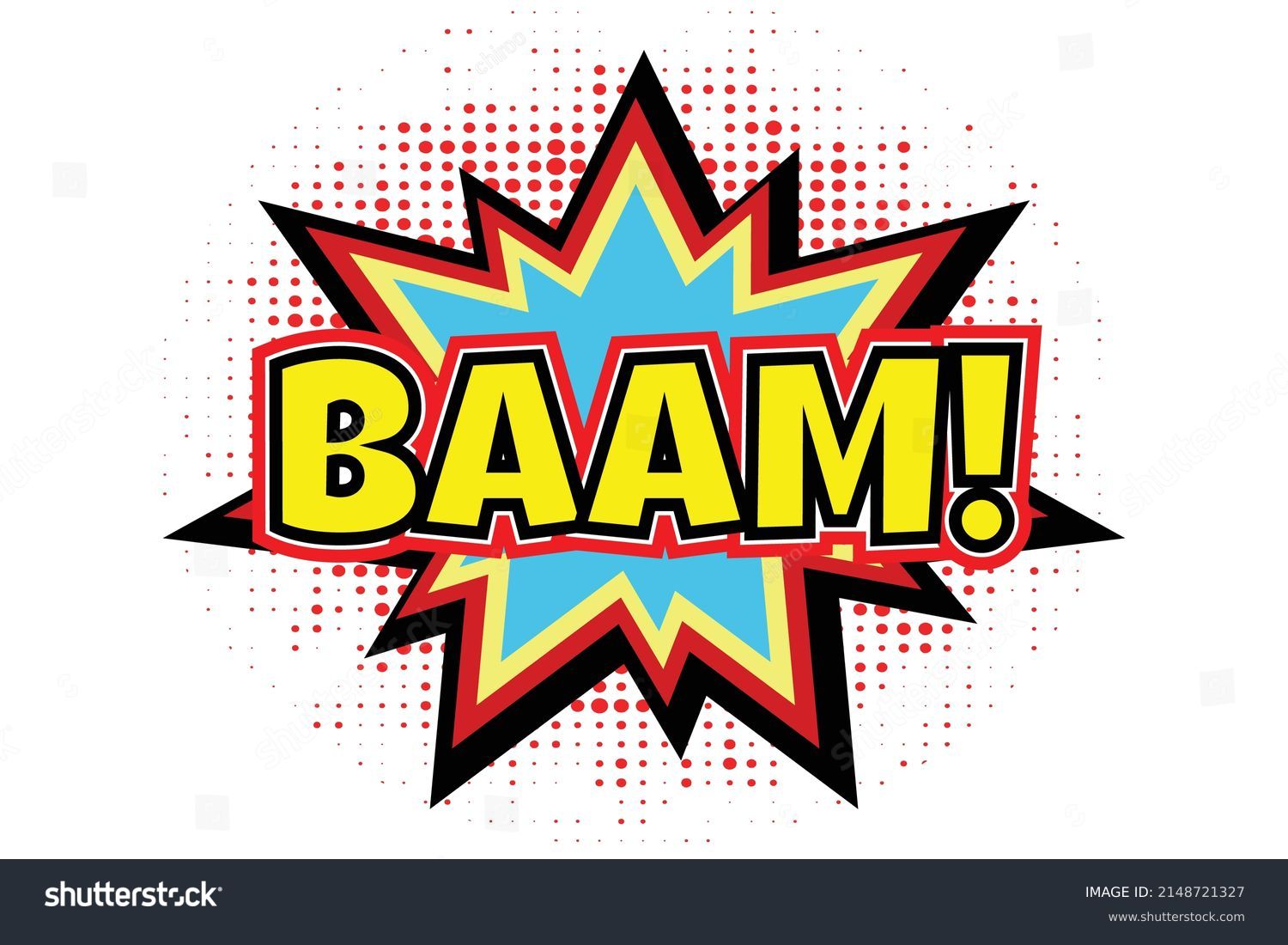 Baam Comic Speech 3d Text Style Stock Vector (Royalty Free) 2148721327 ...