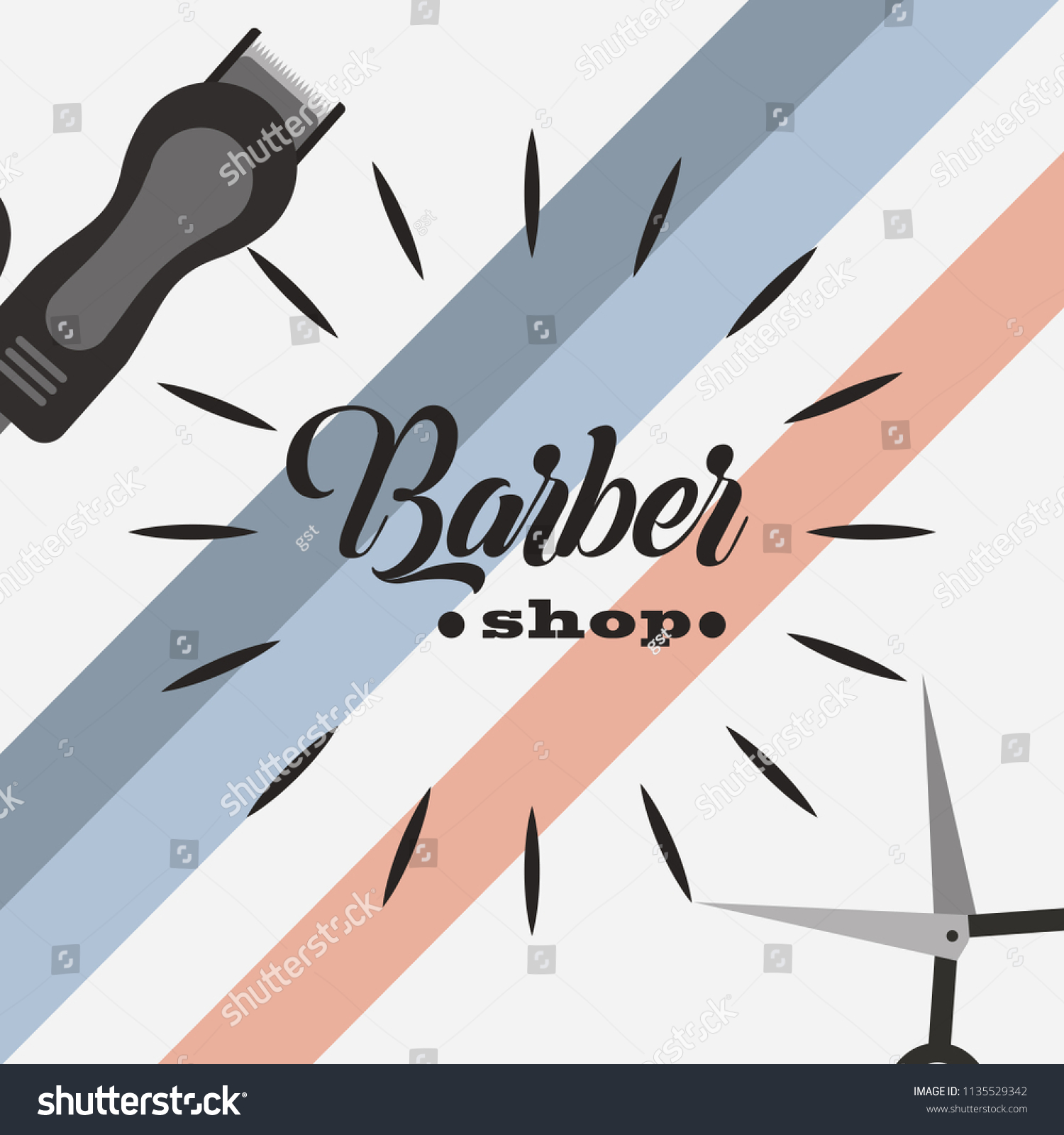 Baber Shop Design Stock Vector (Royalty Free) 1135529342