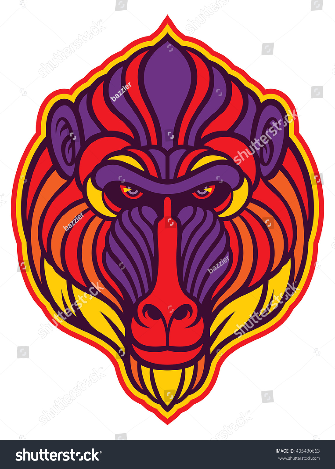 370 Angry mandrill Images, Stock Photos & Vectors | Shutterstock