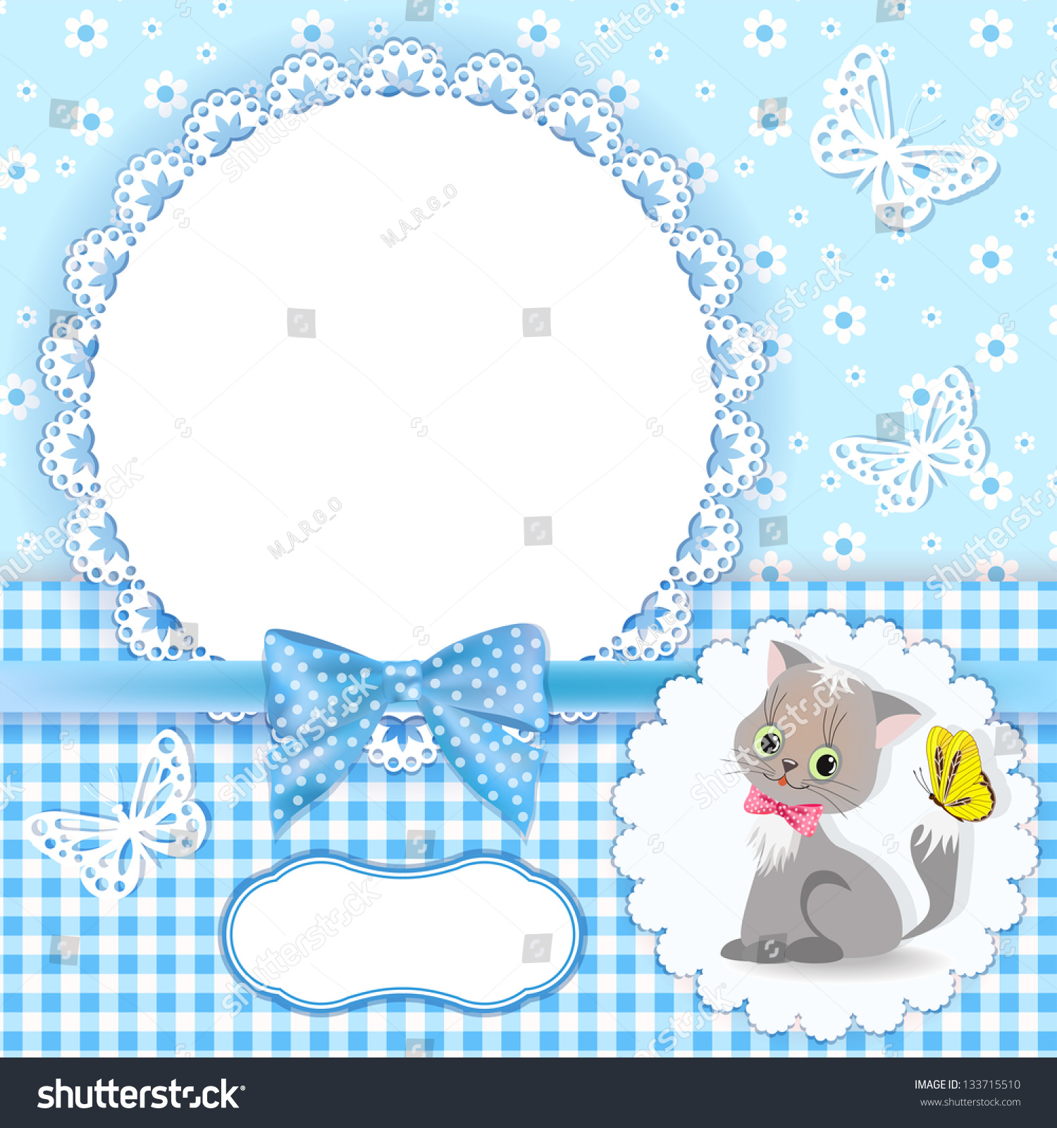 Baby Background Frame Vector Illustration Stock Vector (Royalty Free ...