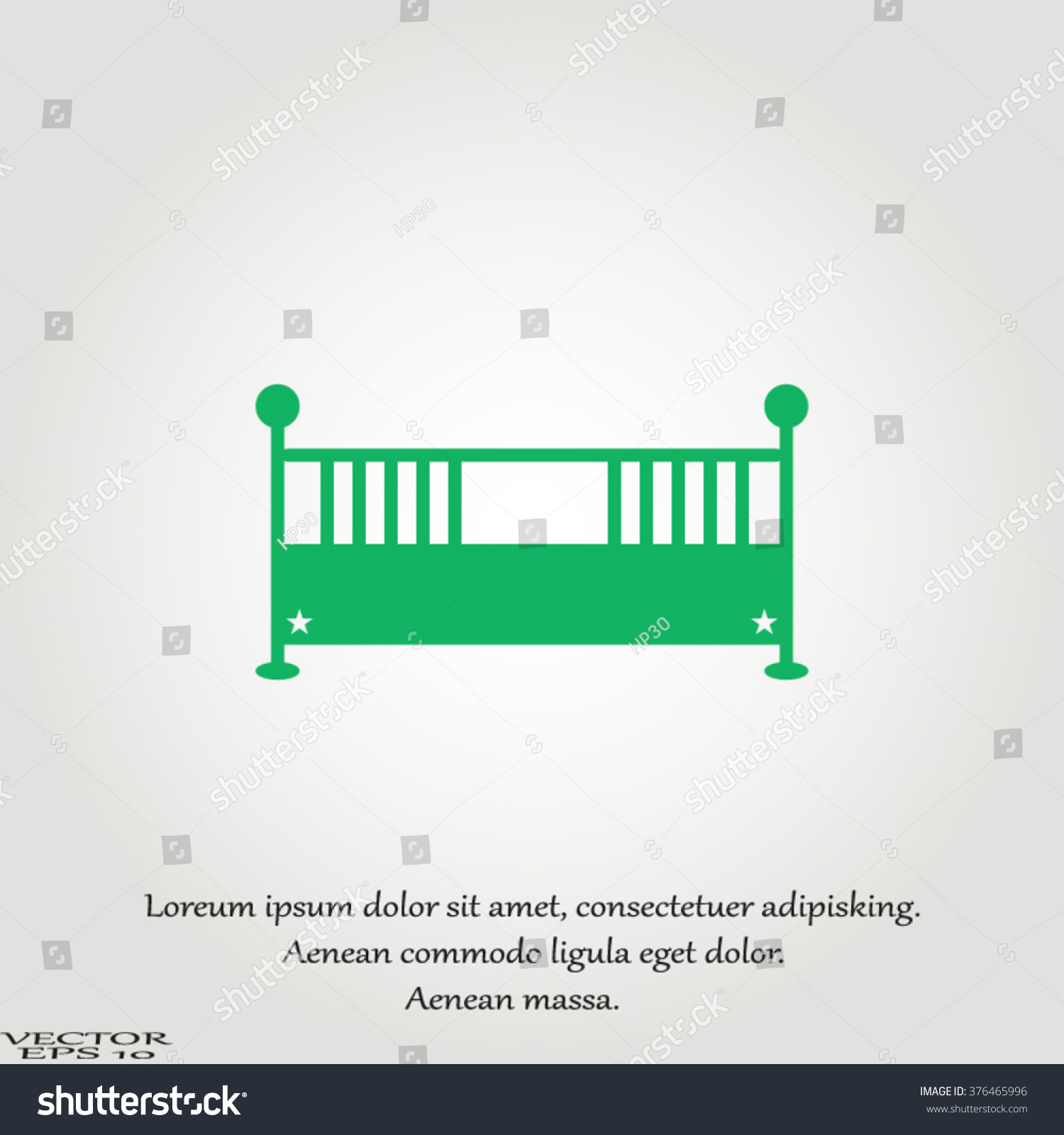 Baby Bed Stock Vector (Royalty Free) 376465996 | Shutterstock