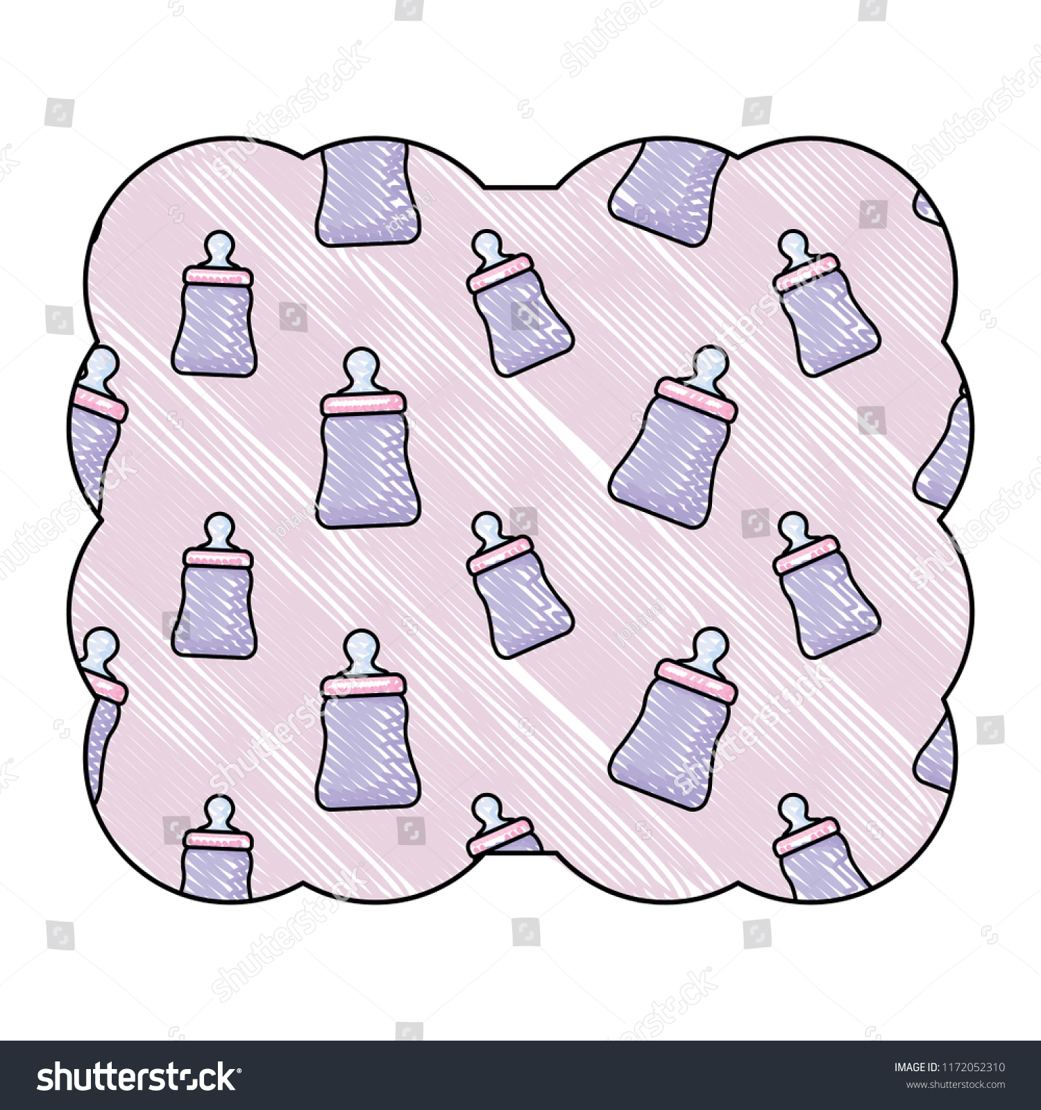 Baby Bottle Pattern Stock Vector (Royalty Free) 1172052310 | Shutterstock
