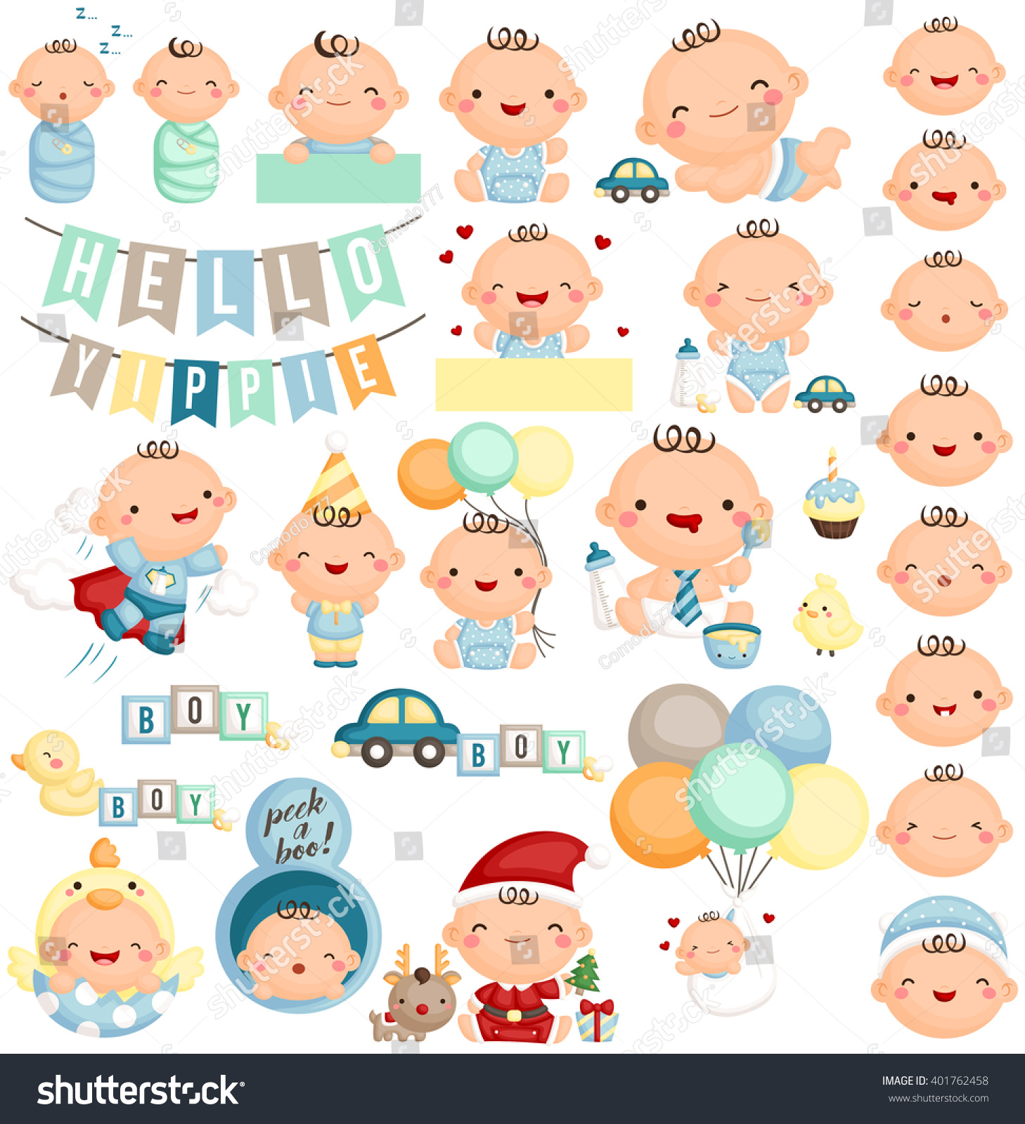 Baby Boy Milestone Vector Set: vector de stock (libre de regalías ...
