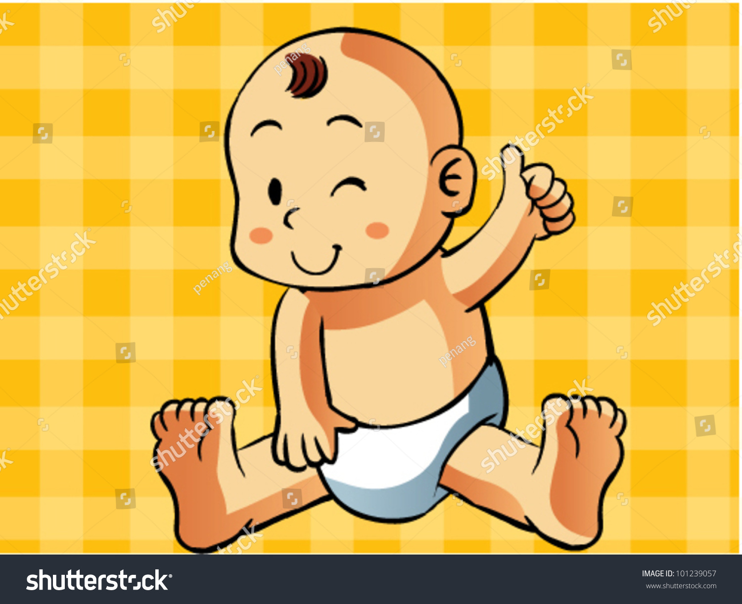 Baby Cartoon Stock Vector 101239057 - Shutterstock