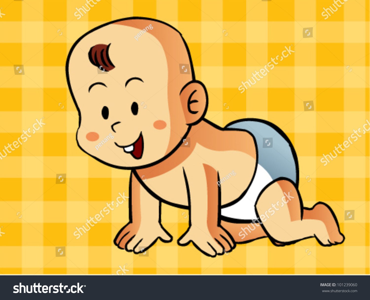 Baby Cartoon Stock Vector Illustration 101239060 : Shutterstock