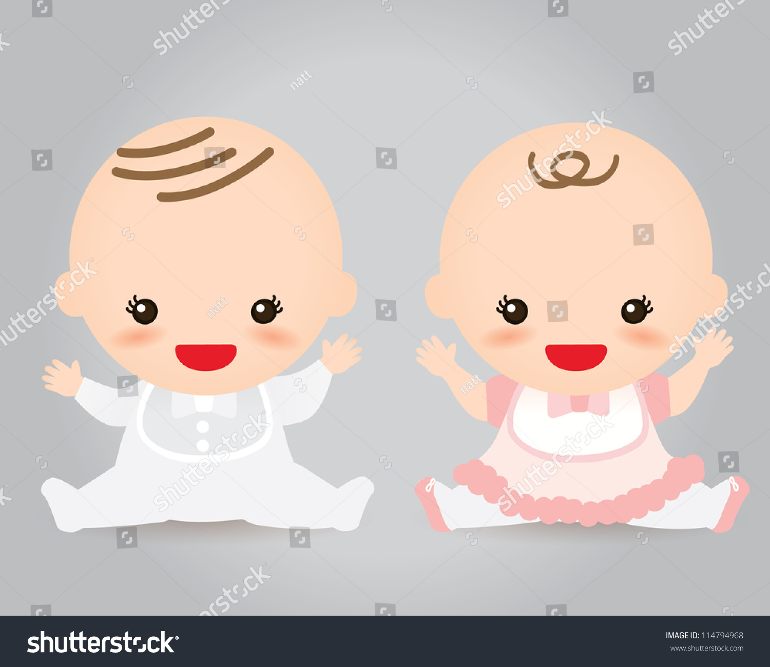Baby Characters Vector Graphics - 114794968 : Shutterstock