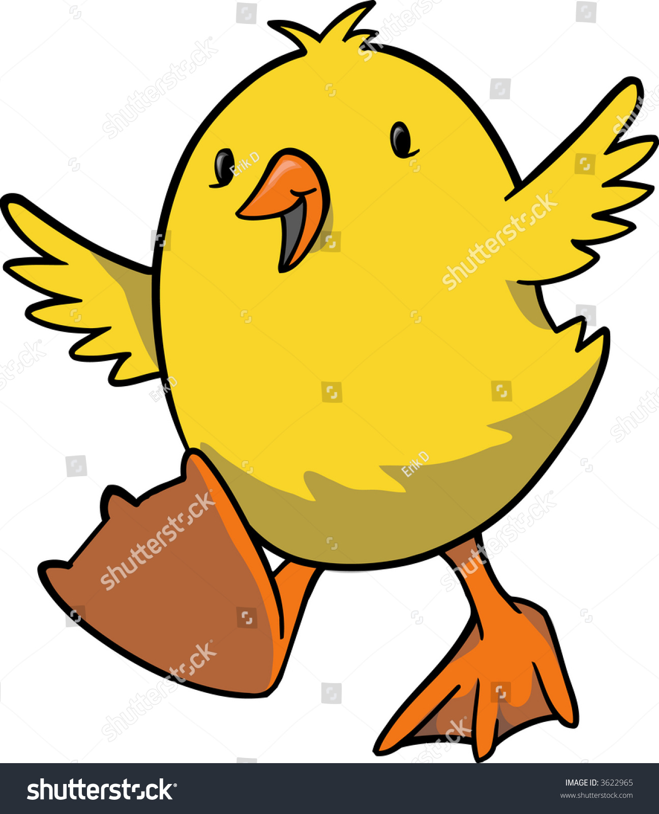 Baby Chick Vector Illustration Stock Vector (Royalty Free) 3622965